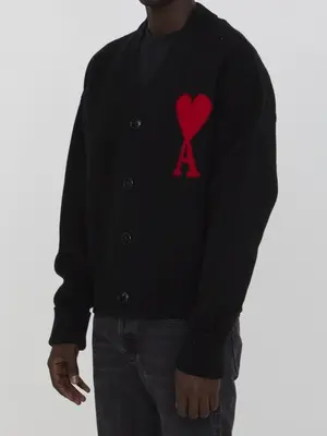 AMI Paris De Coeur Knitted Cardigan