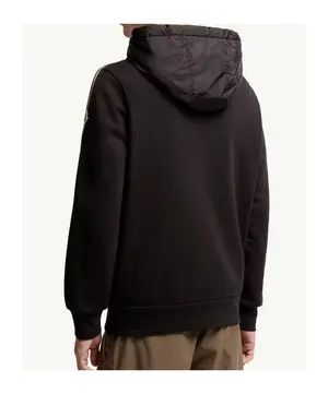 Moncler Logo Patch Zip-up Jacket With Stripes