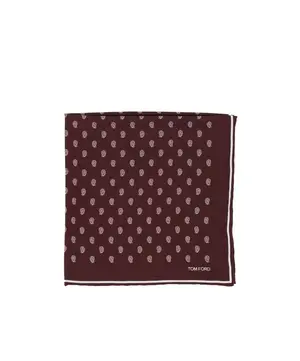 TOM FORD Polka Dot Square Scarf - Red