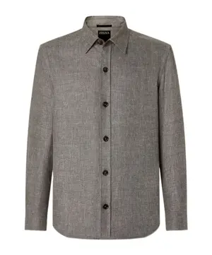 Zegna Buttoned Overshirt - Gray