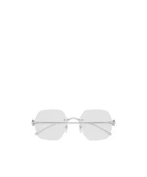 Cartier Geometric Frame Eyeglasses - Silver