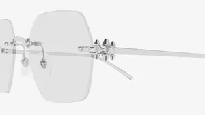Cartier Geometric Frame Eyeglasses - Silver