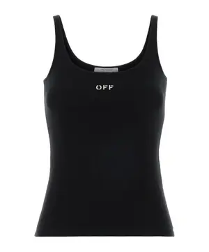 Off-white Ribbed Camis Tanks For Women