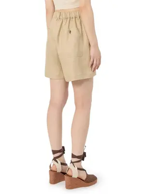 Max Mara Elasticated Patch-pocket Shorts