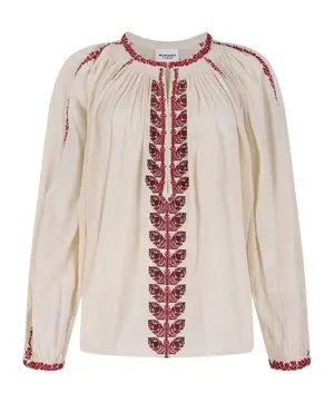 Isabel Marant Étoile Embroidered Long Sleeve Top - Pink