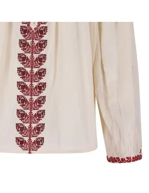 Isabel Marant Étoile Embroidered Long Sleeve Top - Pink