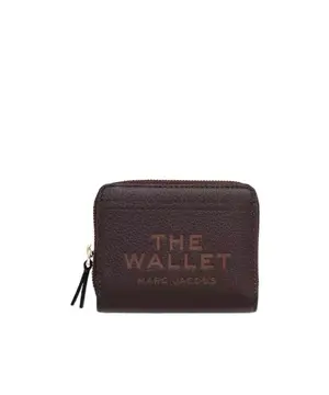 Marc Jacobs Marc Jacobs Logo Printed Zipped Mini Compact Wallet Ganache