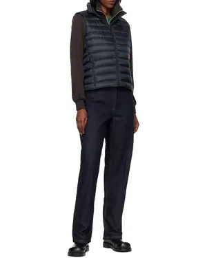 Canada Goose Padded Down Vest With Logo Patch - Black