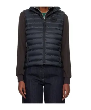 Canada Goose Padded Down Vest With Logo Patch - Black