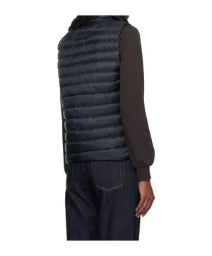 Canada Goose Padded Down Vest With Logo Patch - Black
