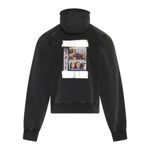 Martine Rose Logo Detailed Zip-up Hoodie