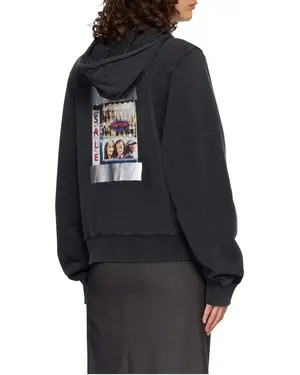Martine Rose Logo Detailed Zip-up Hoodie