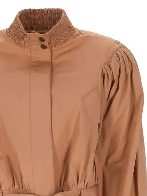Chloé Ruched Detail High-neck Jacket