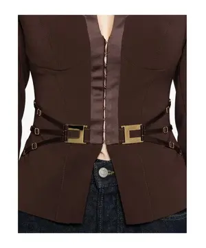 Elisabetta Franchi Fitted Jacket With Buckle Detail