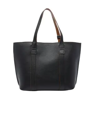 Hogan Logo Embossed Top Handle Bag