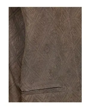 UMA WANG Long-sleeved Diamond Jacquard Cardigan