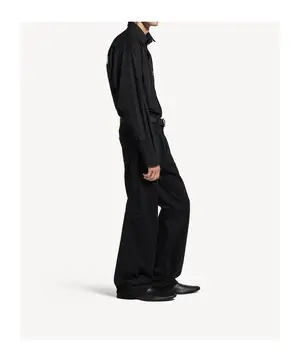 Balenciaga Curved Knee Cotton Denim Pants