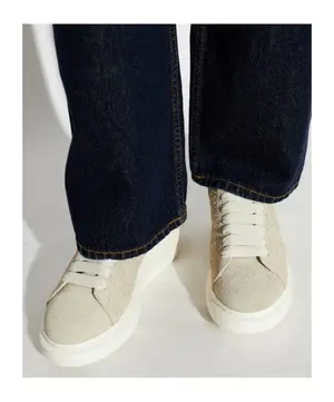 Alexander McQueen Oversized Lace-up Sneakers - Beige