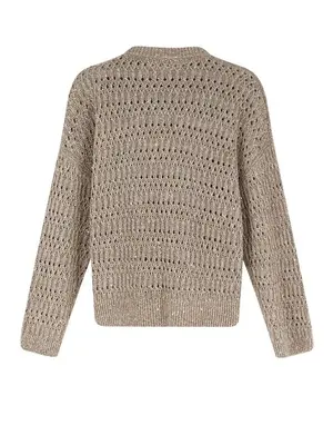 Brunello Cucinelli Crochet Crewneck Jumper - Beige