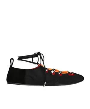 Alaïa Lace-up Ballet Flats