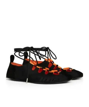 Alaïa Lace-up Ballet Flats