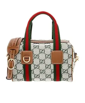 Gucci Gucci Mini GG Handbag With Signature Webbing Stripes Gray
