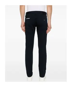Emporio Armani Logo Plaque Trousers - Blue