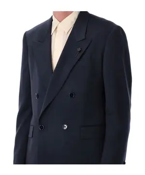 LARDINI Soirée Double-breasted Blazer - Black