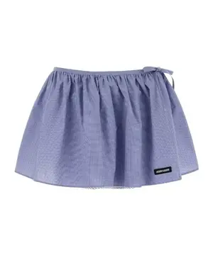 Miu Miu Logo Patch Mini Skirt