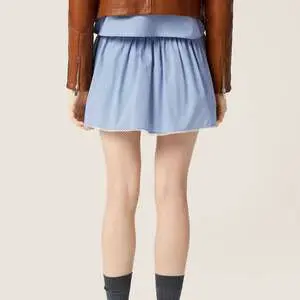 Miu Miu Logo Patch Mini Skirt