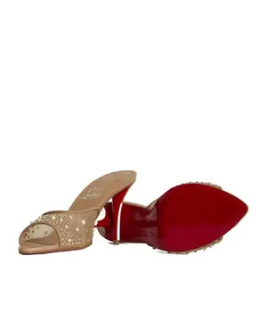 CHRISTIAN LOUBOUTIN Miss Z Slip-on Mules With Embellishments