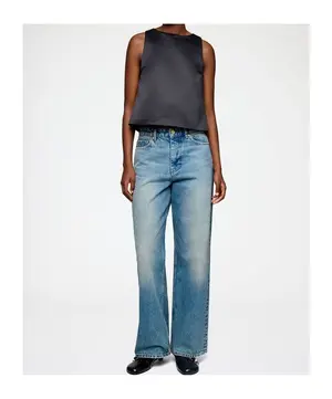 GANNI Draped Velvet Top With Butterfly Logo