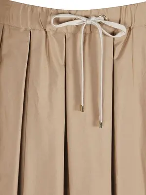 Max Mara Poplin Pleated Skirt - Desert-colored
