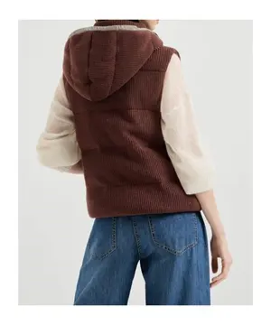 Brunello Cucinelli Hooded Down Vest - Red