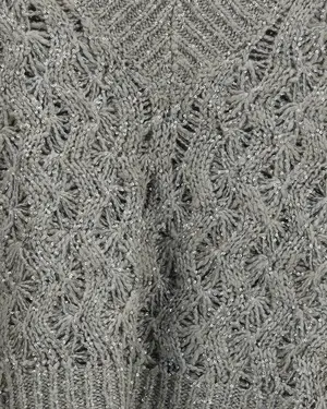 Brunello Cucinelli V-neck Cable Knit Vest With Embellishments