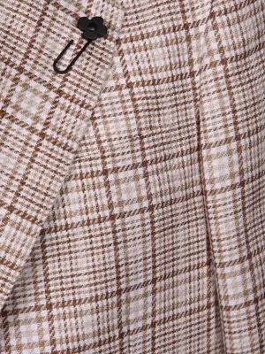 LARDINI Checked Single-breasted Blazer - Gray