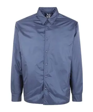 Aspesi Long Sleeve Shirt Jacket - Blue