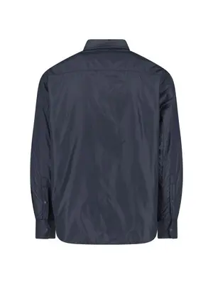 Aspesi Long Sleeve Shirt Jacket - Blue