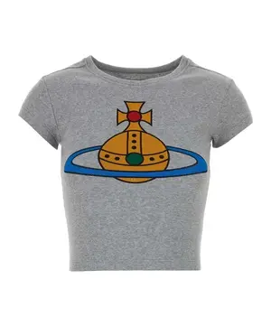 VIVIENNE WESTWOOD Orb Print Ribbed T-shirt