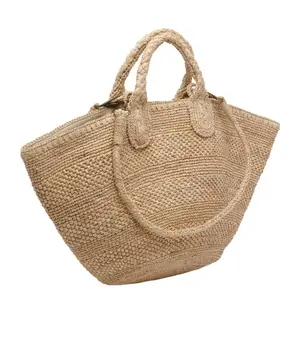IBELIV Woven Tote Bag With Strap Detail