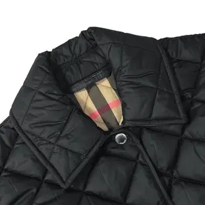 Burberry Quilted Cotton Jacket With Classic Collar