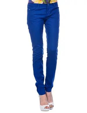 Emporio Armani Slim Fit Logo Detail Jeans - Blue
