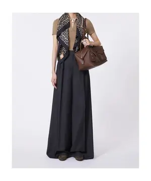Max Mara Padlock Flap Leather Shoulder Bag - Brown