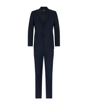 Zegna Slim Fit Wool Suit - Black