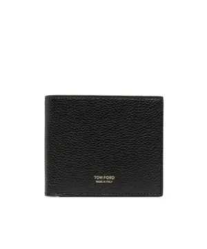 TOM FORD Bifold Leather Wallet - Black
