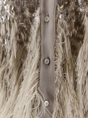Brunello Cucinelli Sequin And Fringe Embellished Sleeveless Top
