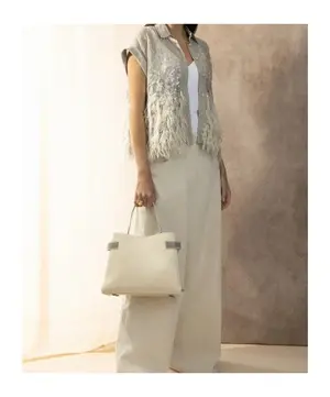 Brunello Cucinelli Sequin And Fringe Embellished Sleeveless Top