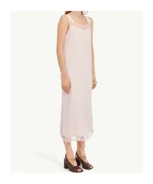 MAISON MARGIELA Lace Trim Midi Slip Dress