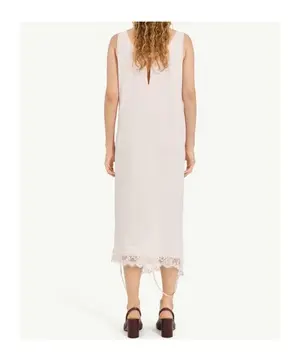 MAISON MARGIELA Lace Trim Midi Slip Dress