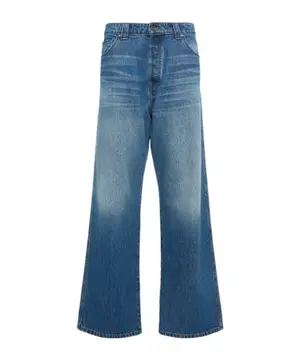 Khaite Winslow Mid Rise Baggy Jeans - Blue